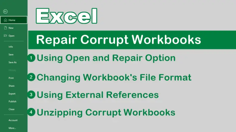 Repair Or Extract Data From A Corrupt Workbook In Excel Brainbell