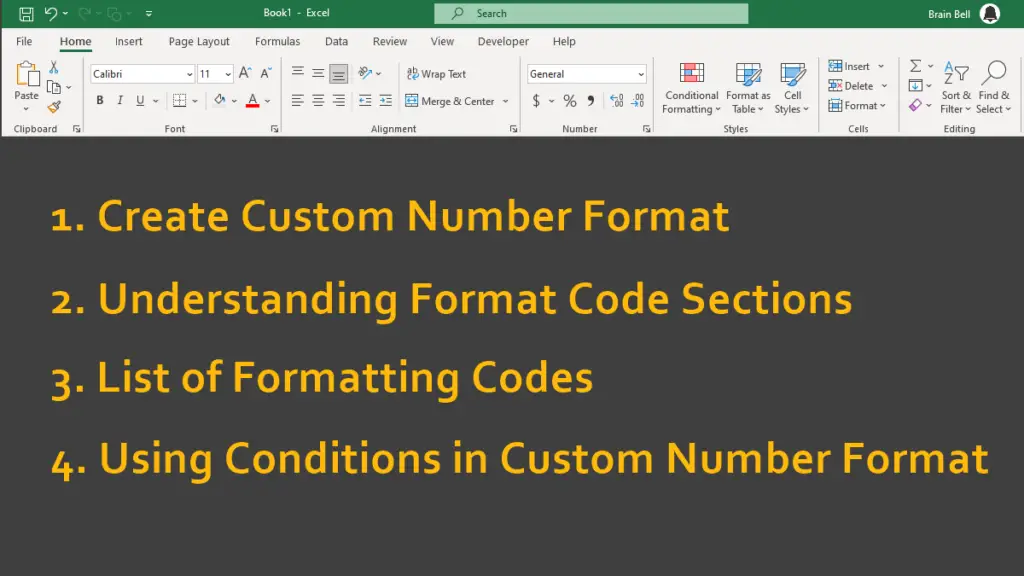 Create Custom Number Formats In Excel Brainbell