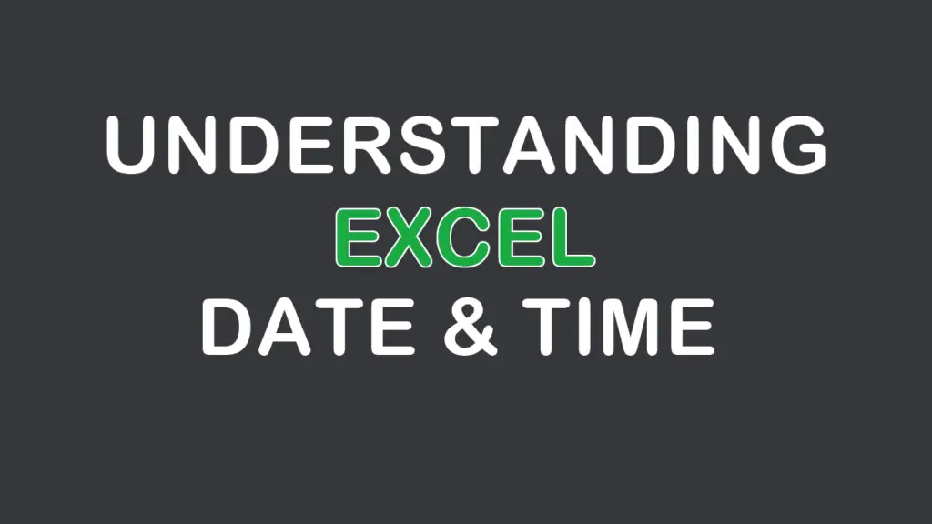 Date And Time In Excel Brainbell